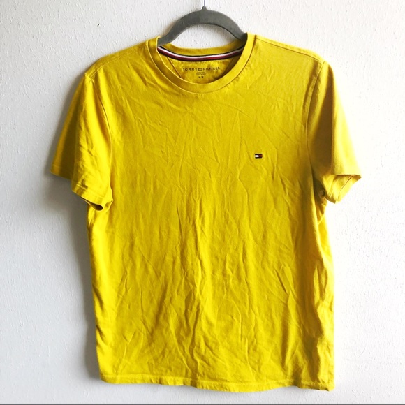 Tommy Hilfiger | Tops | Tommy Hilfiger Top Mustard Yellow Logo Tee Sz S ...